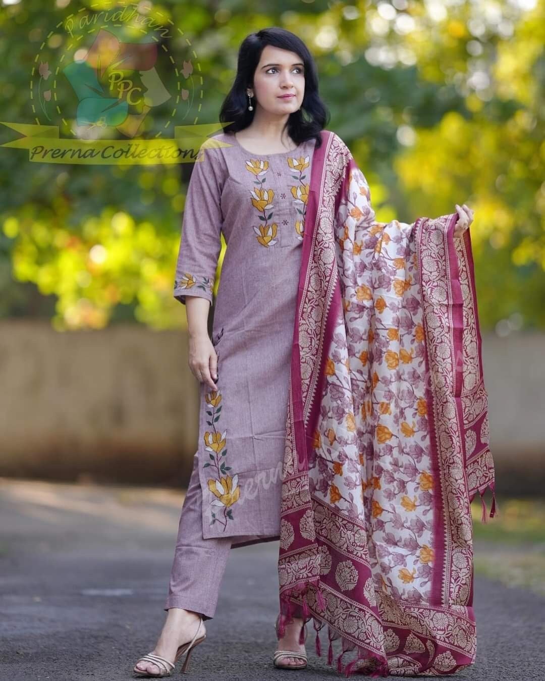 Indian Khadi Cotton Kurta Set, Heavy Work Dress, Khadi Kurta Sets for ...