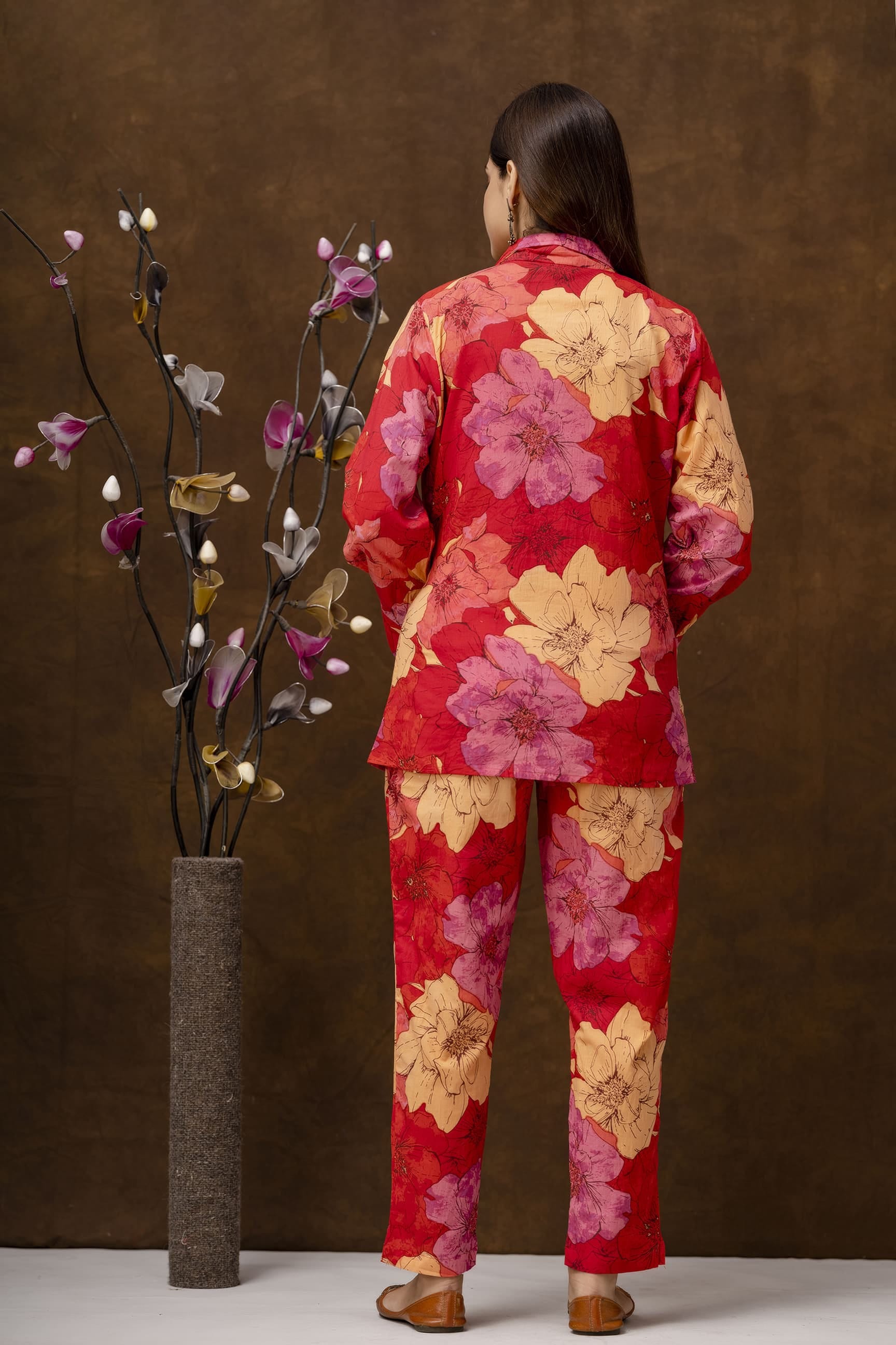 Pure Cotton Partywear Coord Sets Womens, Digital Printed Corset, A-line ...