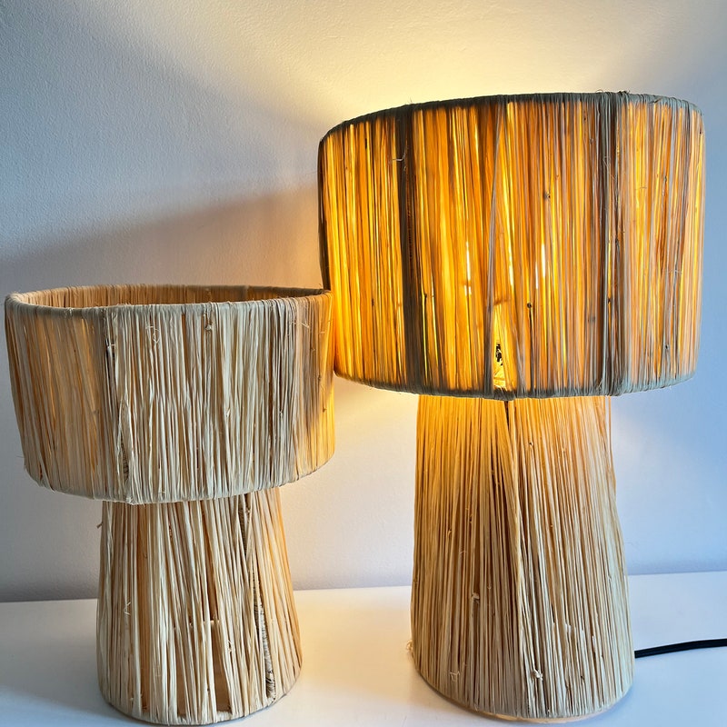 Raffia Lamp - Etsy