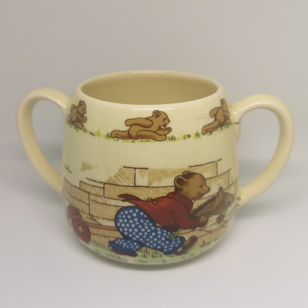 Vintage Sylvac Ware 3617 Made in England Bear Riding Toy Horse Double ...