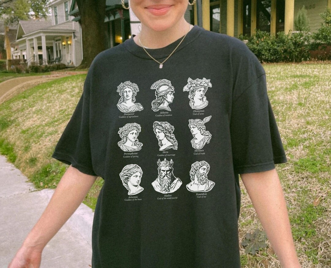 Greek Mythology Gods Shirt, Aesthetic Greek Goddess T-shirt, Dark ...