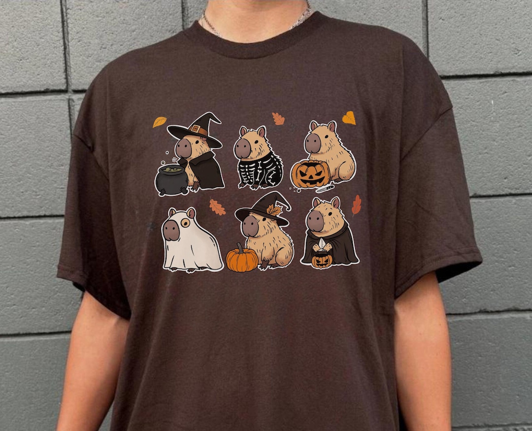 Capybara Shirt, Halloween Capybara T Shirt, Funny Capybara Shirt ...