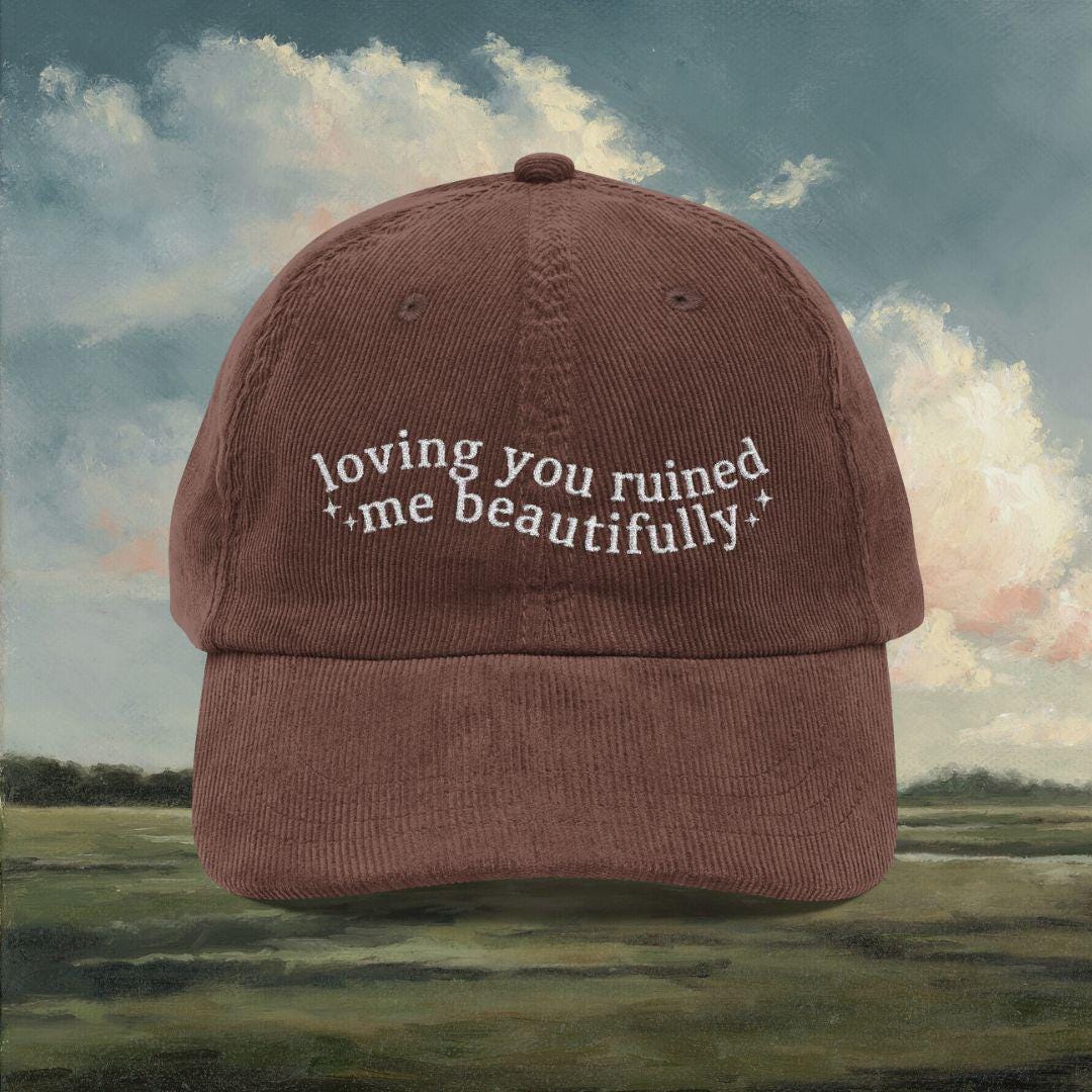 Wuthering Heights Embroidered Corduroy Hat, Gothic Romance Literary Hat ...