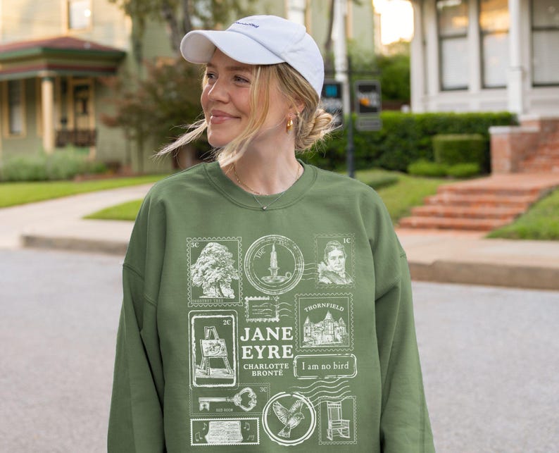 Jane Eyre Book Sweatshirt, Vintage Bookish Sweater, Literature Book ...