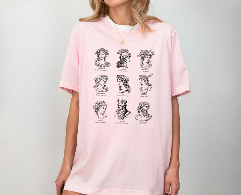 Greek Mythology Gods Shirt, Aesthetic Greek Goddess T-shirt, Dark ...