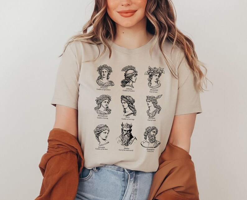 Greek Mythology Gods Shirt, Aesthetic Greek Goddess T-shirt, Dark ...