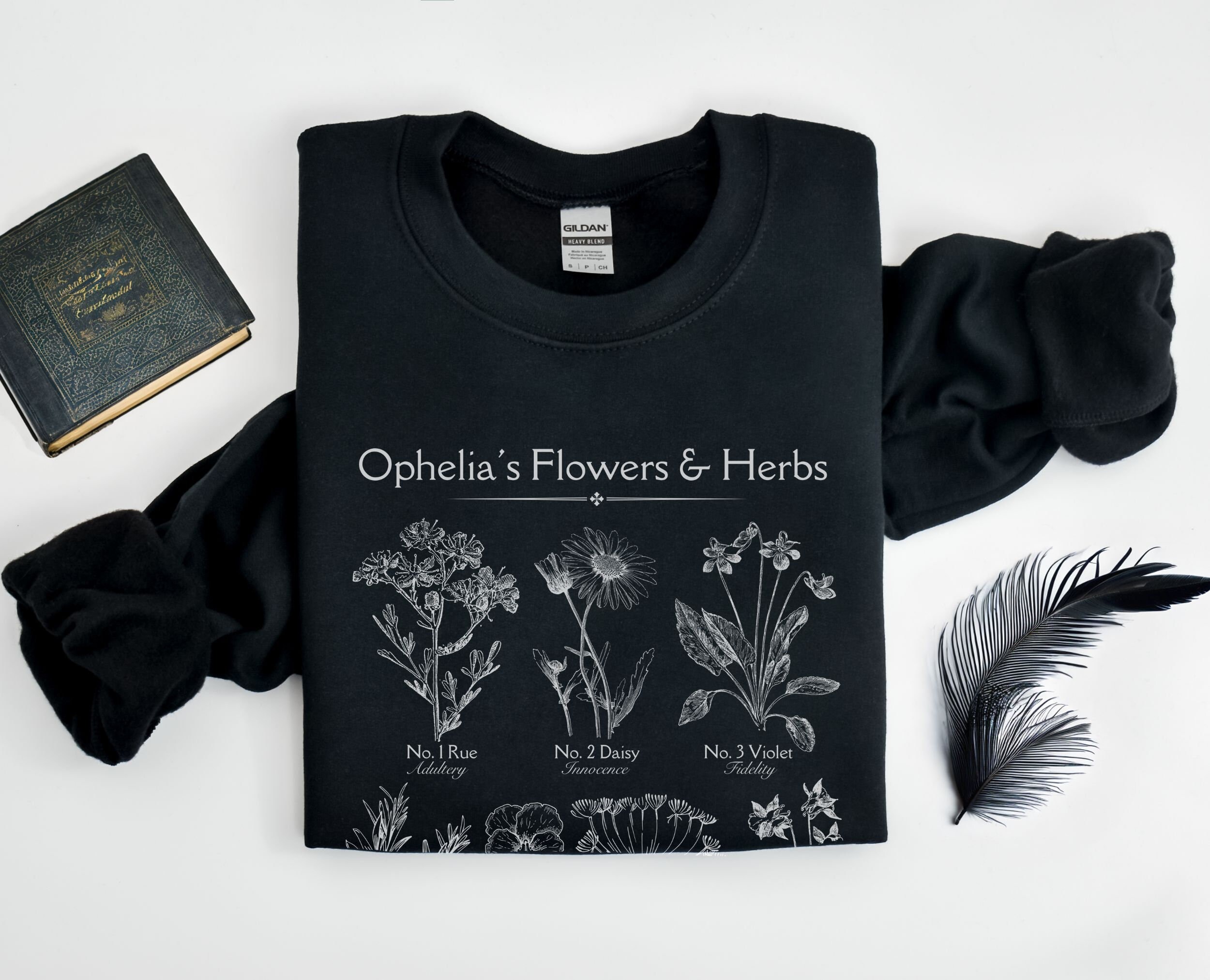 Ophelia's Flower Chart Shakespeare Hamlet Herbology - Etsy