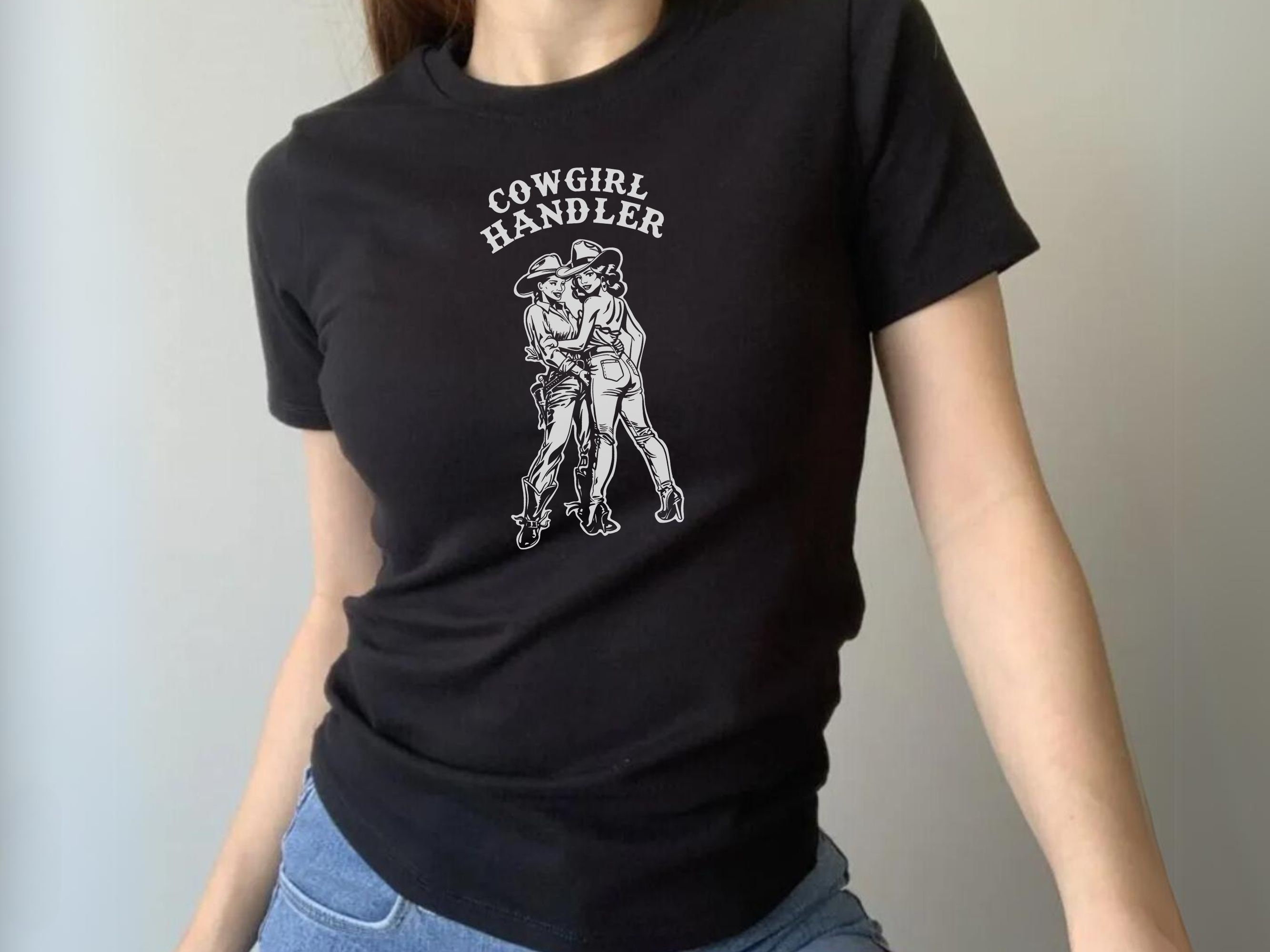 Lesbian Baby Tee, Aesthetic Pride Y2K Shirt, Gay Cowgirl Baby T ...