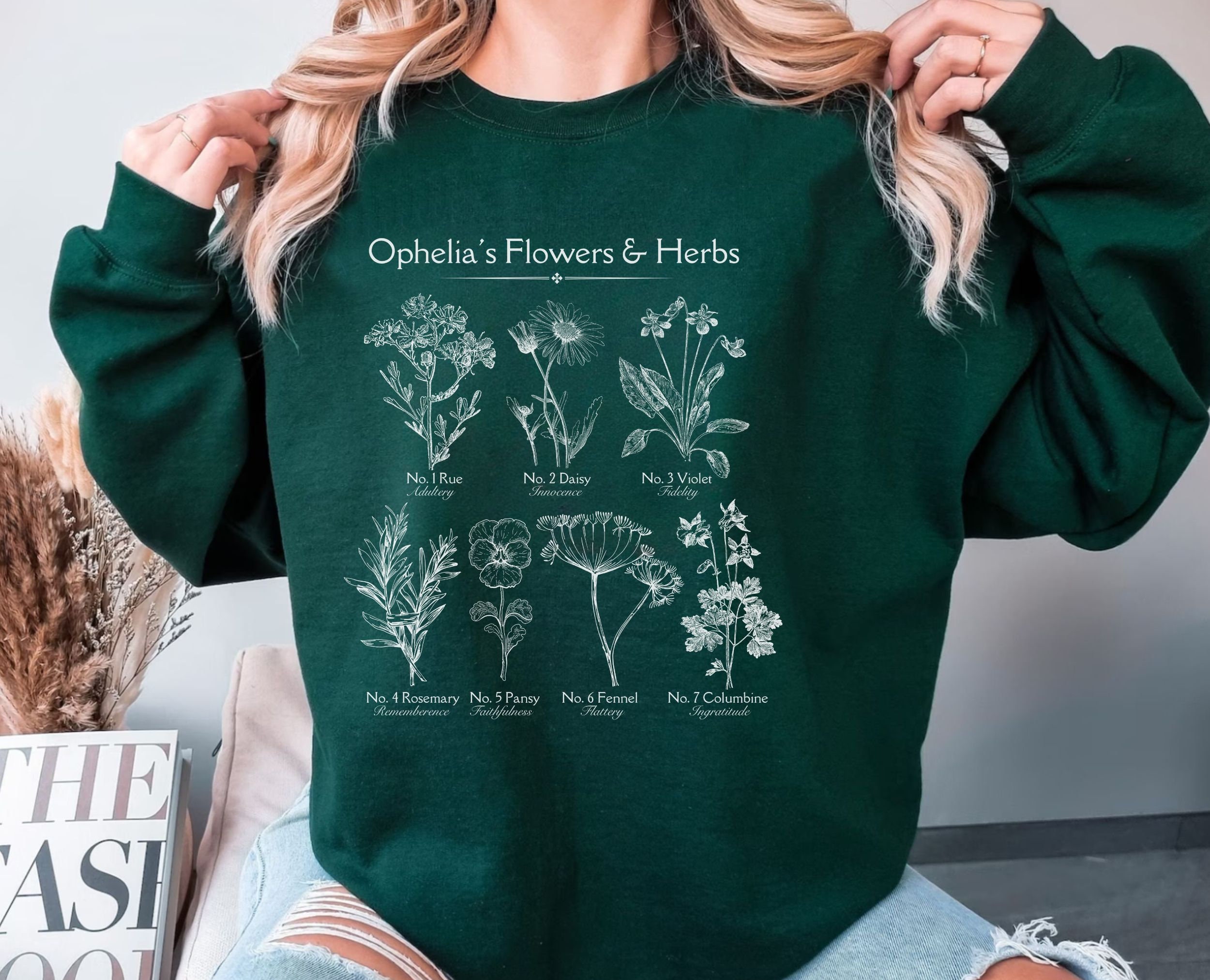 Ophelia's Flower Chart Shakespeare Hamlet Herbology - Etsy