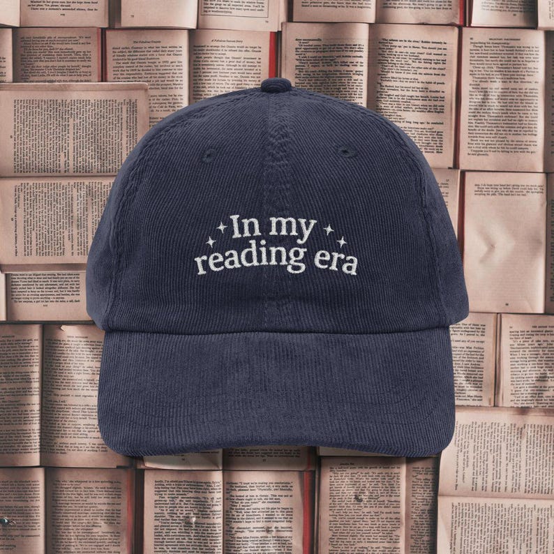 In My Reading Era Embroidered Hat, Corduroy Cotton Hat, Reading Bookish ...