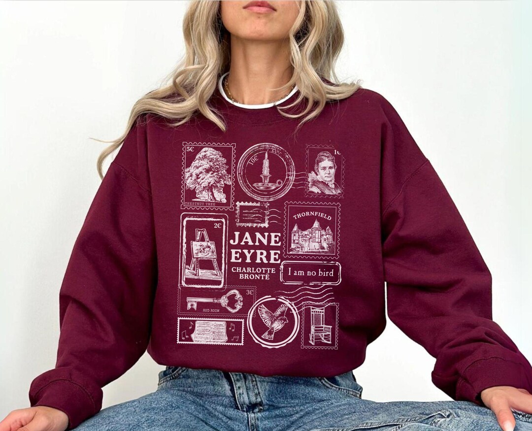Jane Eyre Book Sweatshirt, Vintage Bookish Sweater, Literature Book ...