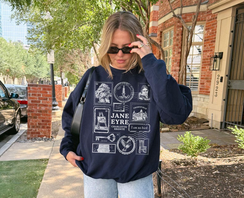 Jane Eyre Book Sweatshirt, Vintage Bookish Sweater, Literature Book ...