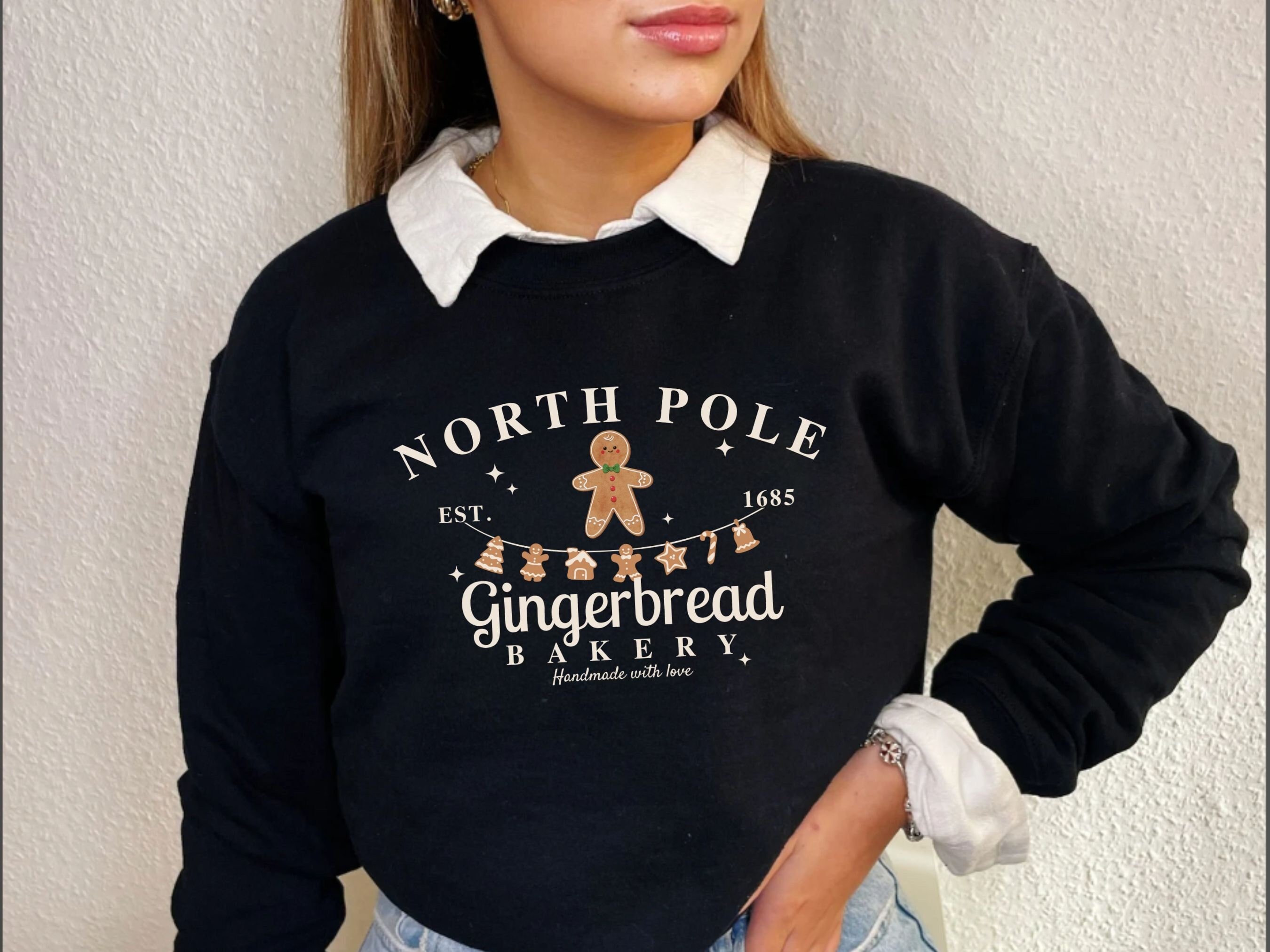 Gingerbread Bakery Christmas Sweatshirt Christmas Gingerbread - Etsy