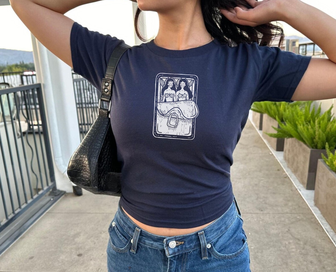 Sapphic Mermaid Y2k Baby Tee, Pride Month LGBT Womens Outfit, Lesbian ...