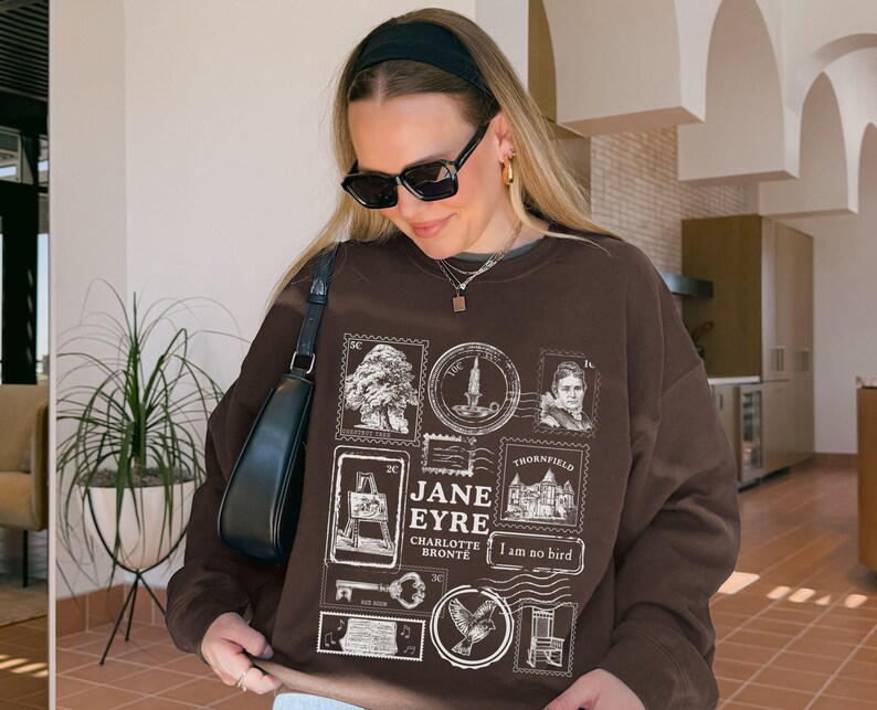 Jane Eyre Book Sweatshirt, Vintage Bookish Sweater, Literature Book ...