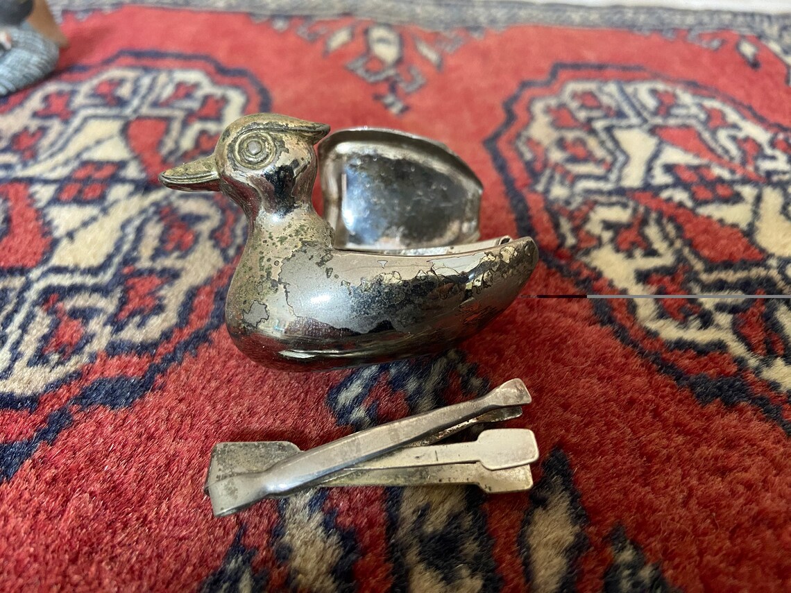 Vintage Wood Pewter Duck Collection - Etsy