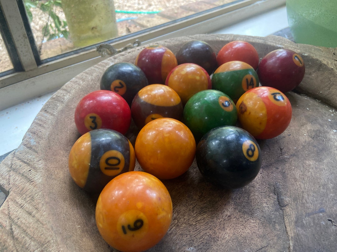 Lot of 15 Vintage Bakelite Billiard Balls - Etsy Australia