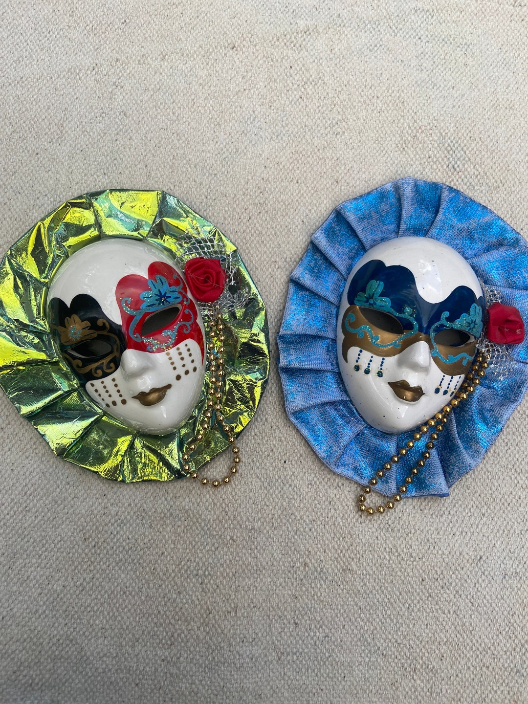 Vintage Ceramic Wall Masks Set of 2 - Etsy UK