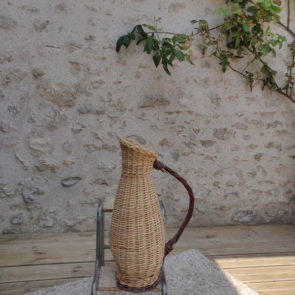 Wicker Pitcher - Etsy