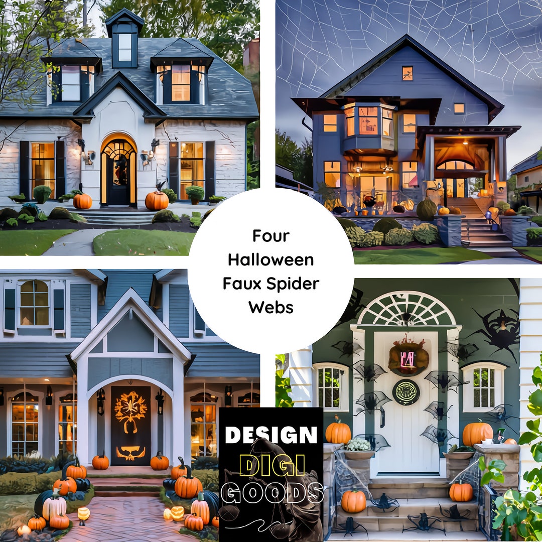 Halloween Faux Spider Webs Digital Art - Creepy Halloween Decor ...