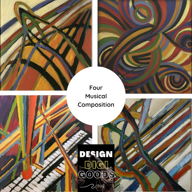 Musical Composition - Abstract Digital Art Inspired by Kandinski ...