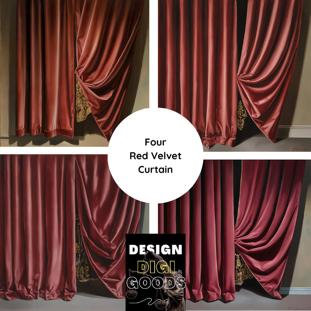 Parrhasius Red Velvet Curtain Art Print - Lifelike Trompe-l'œil ...