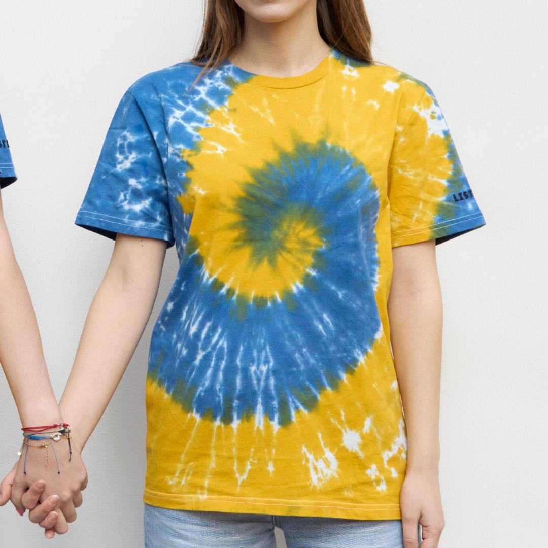 Ukrainian Flag Tie-dye T-shirt, Support Ukraine Tee, Slava Ukraini T ...