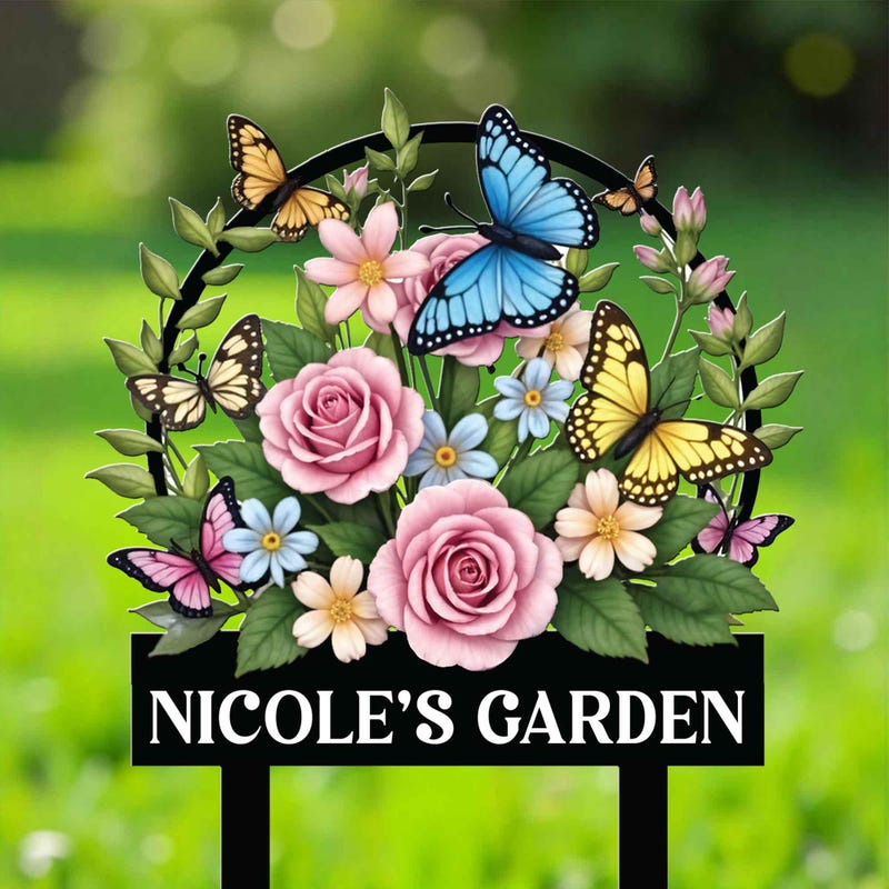 Butterfly Garden Sign - Etsy