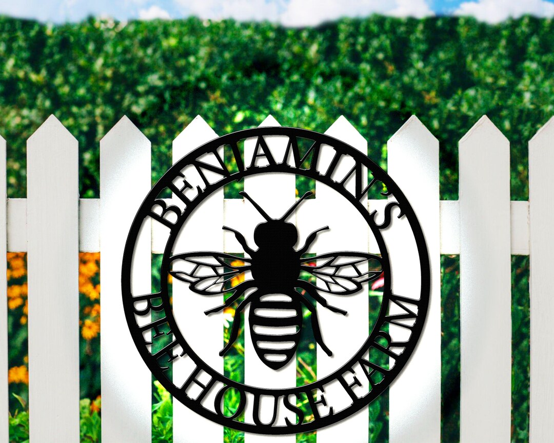 Custom Floral Bee Metal Sign-farm Kitchen Wall Art-bee Welcome - Etsy