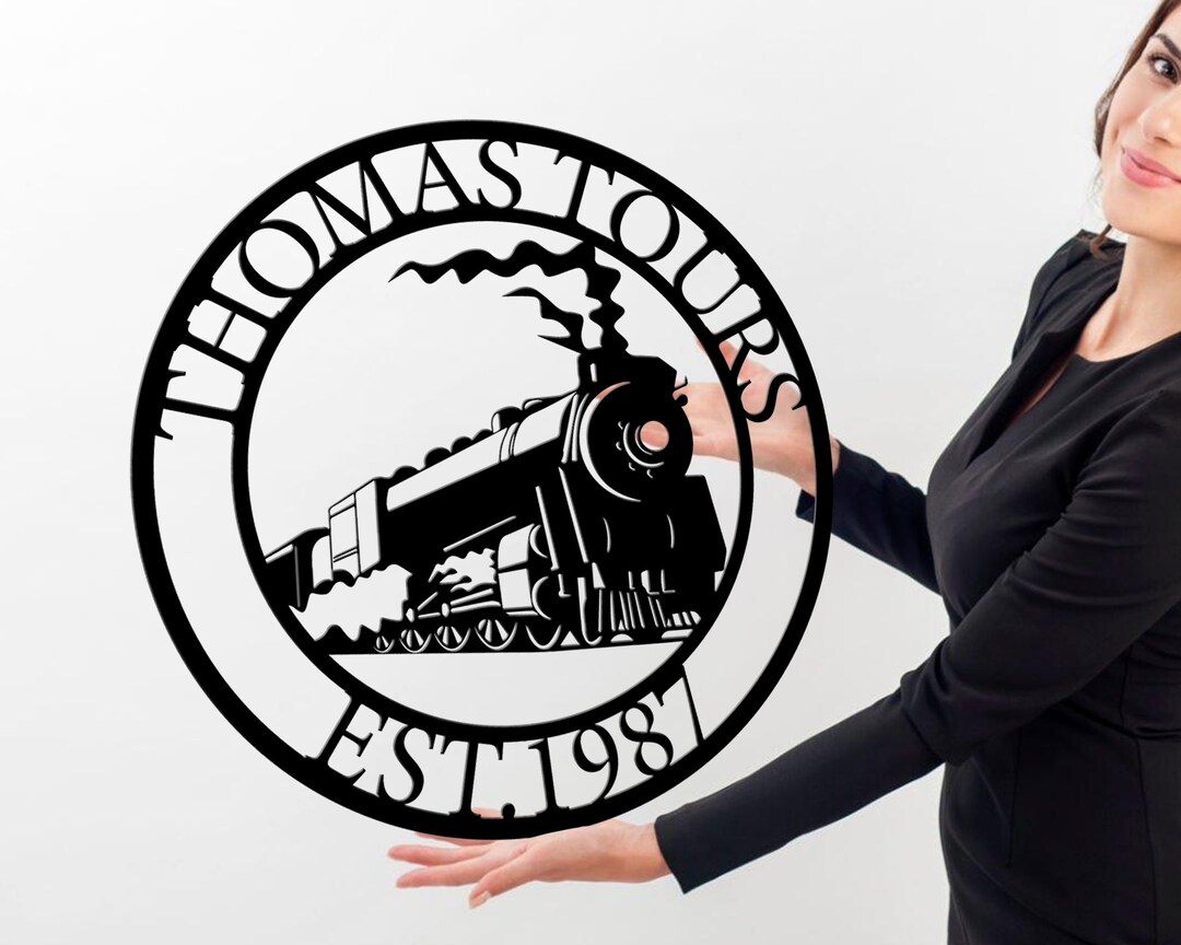 Customize Train Metal Sign - Locomotive Train Decor - Railroad ...