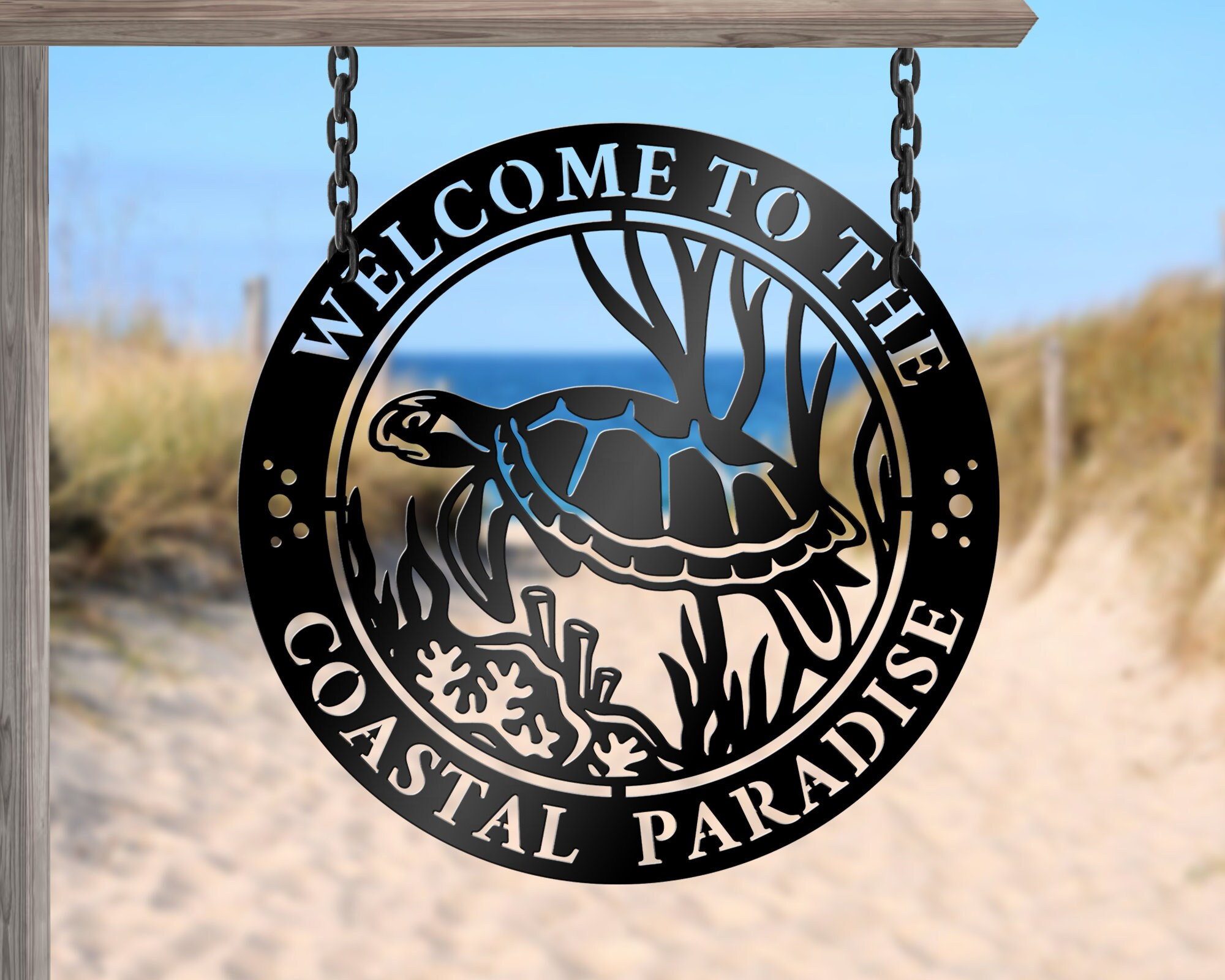 Personalized Sea Turtle Metal Sign-nautical Sea Turtle Wall - Etsy