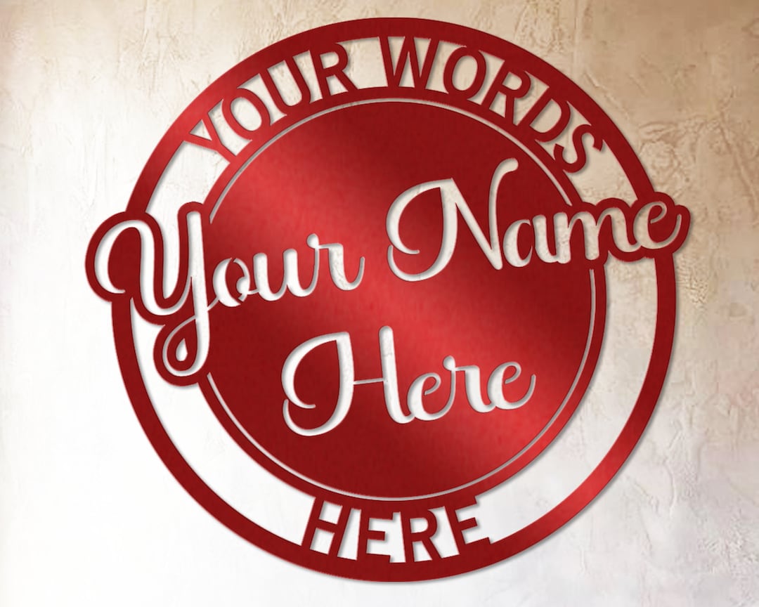 Personalized Metal Sign With Custom Text-custom Family Name Metal Sign ...