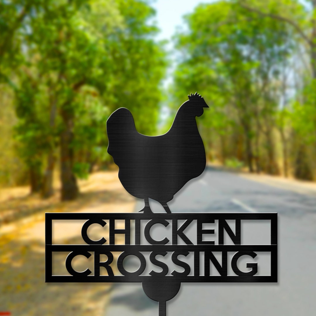 Chicken Crossing Hen House Sign Custom Chicken Sign Metal - Etsy