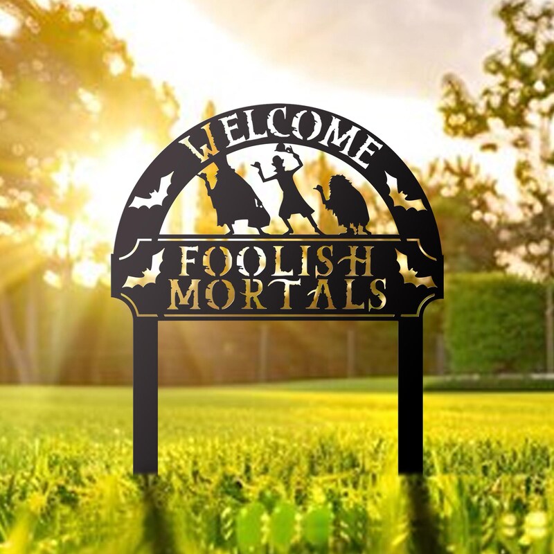 Welcome Foolish Mortals Sign - Etsy