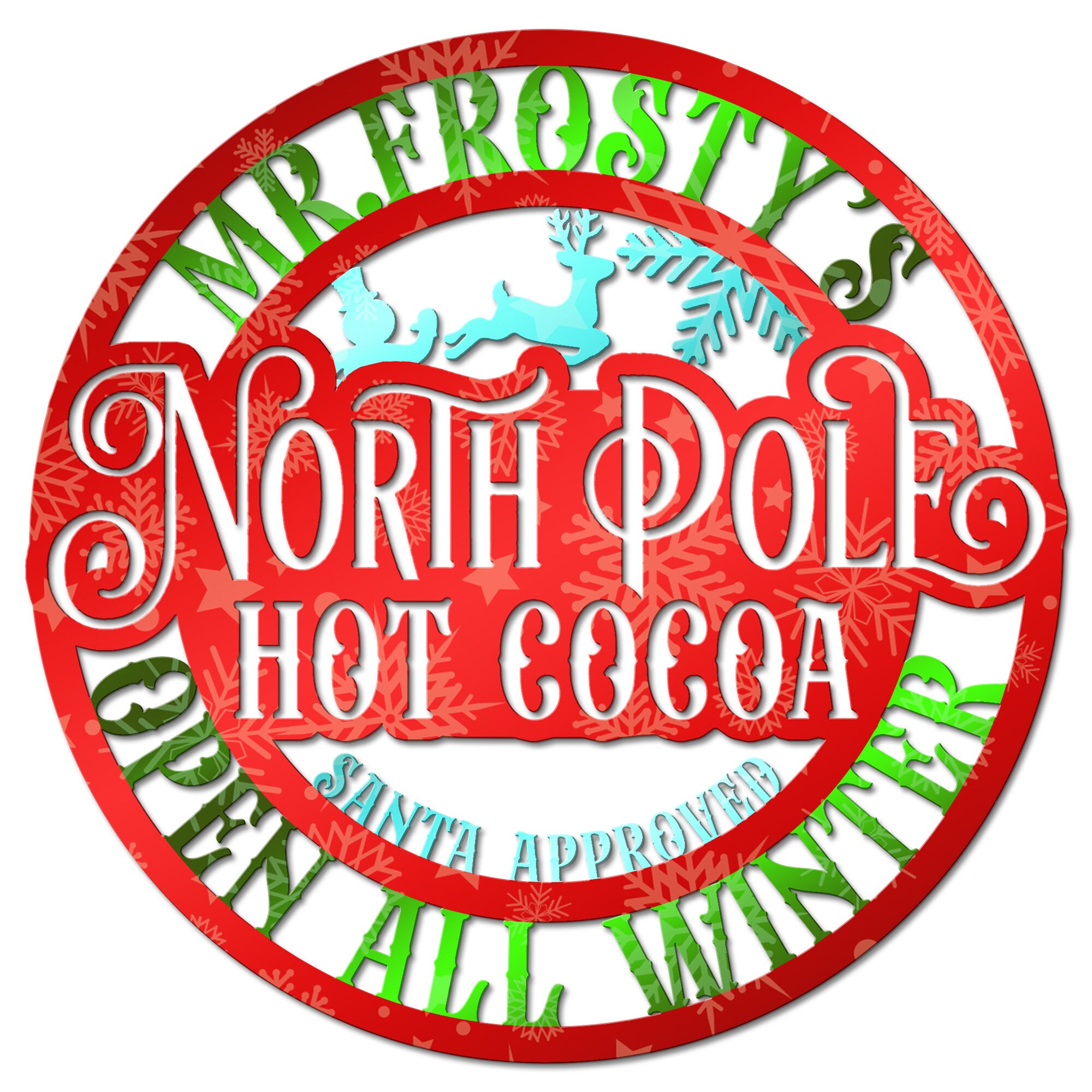 Custom Home Bar Metal Sign North Pole Christmas Sign Outdoor - Etsy