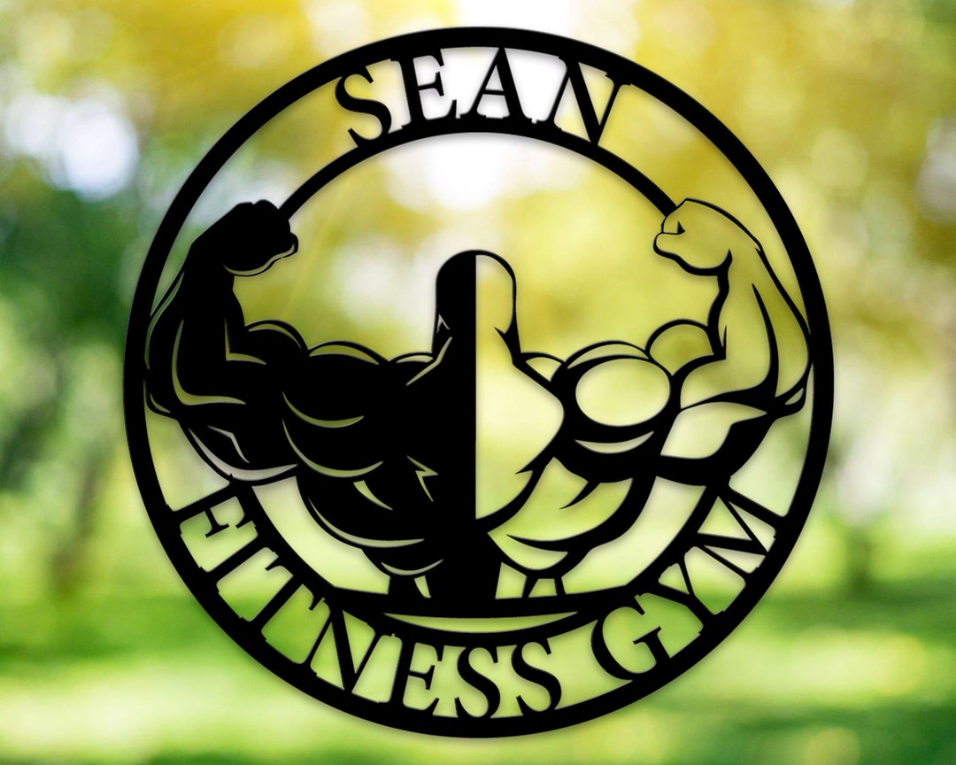 Personalized Metal Gym Sign - Home Gym Sign - Cross Fit Sign - Workout ...