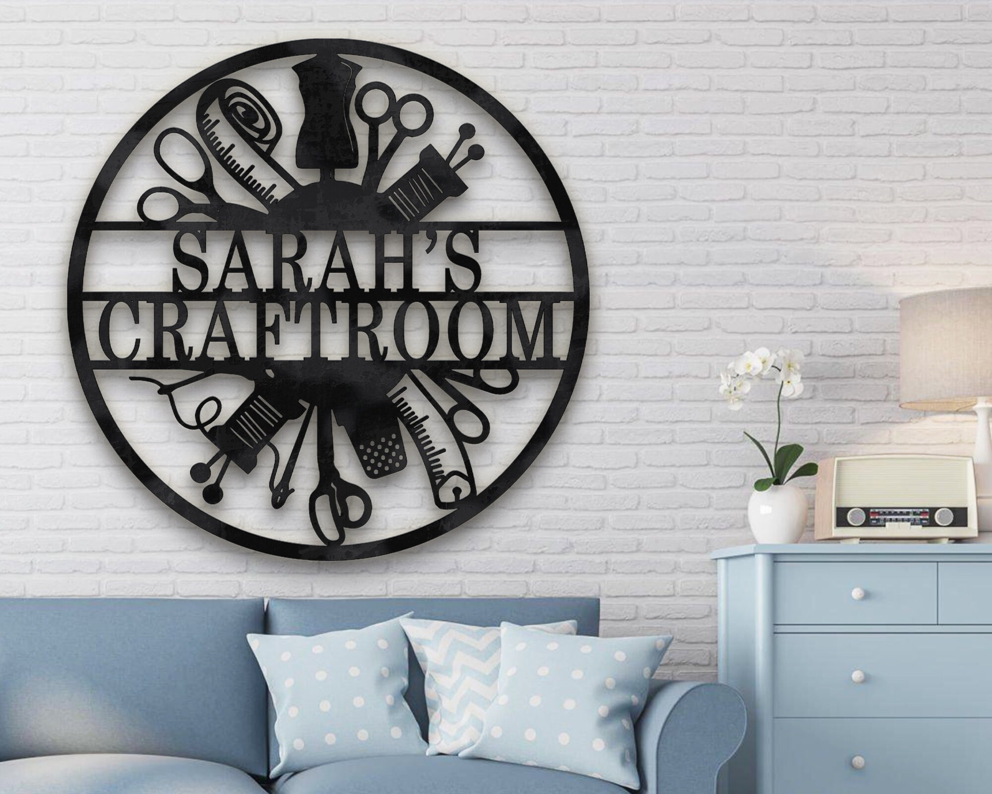 Custom Craft Room Metal Sign: Personalized Hobby Room Decor - Etsy