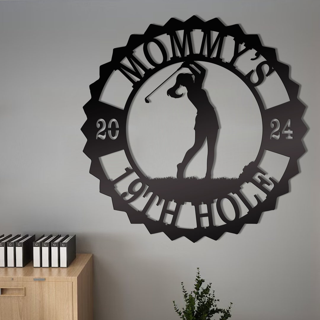 Editable Golf Metal Sign Custom Golf Theme Metal Wall Art Ladies Golf ...