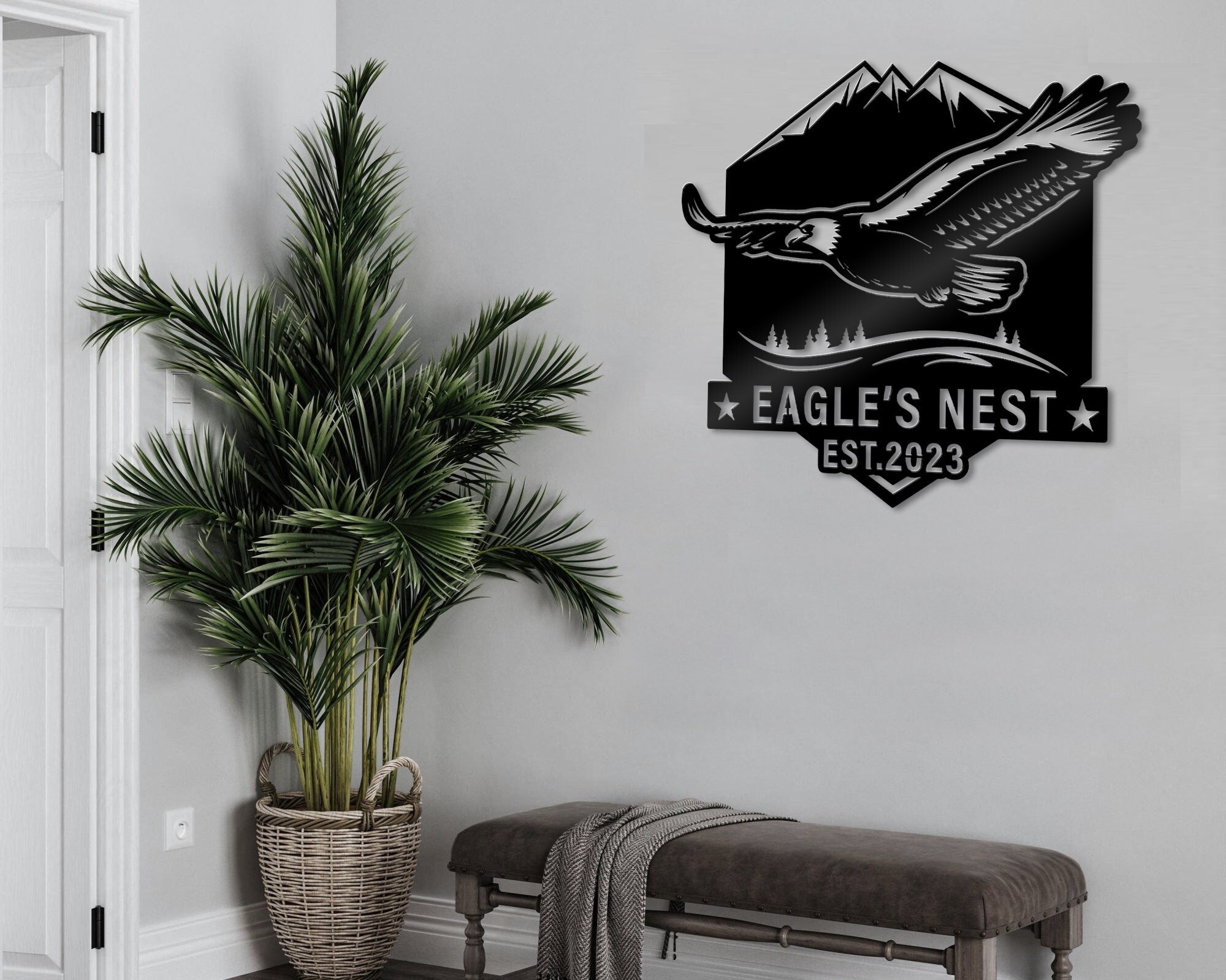 Customized Eagle's Nest Sign-bald Eagle Metal Wall Art - Etsy