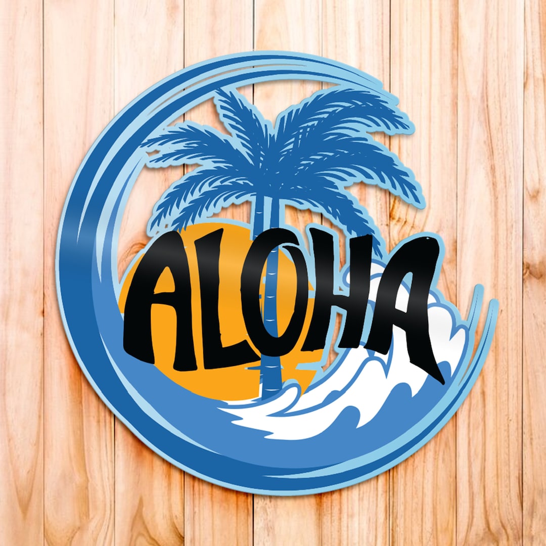 Aloha Metal Wall Decor, Aloha Hawaiian Coastal Theme Decor, Beach House ...