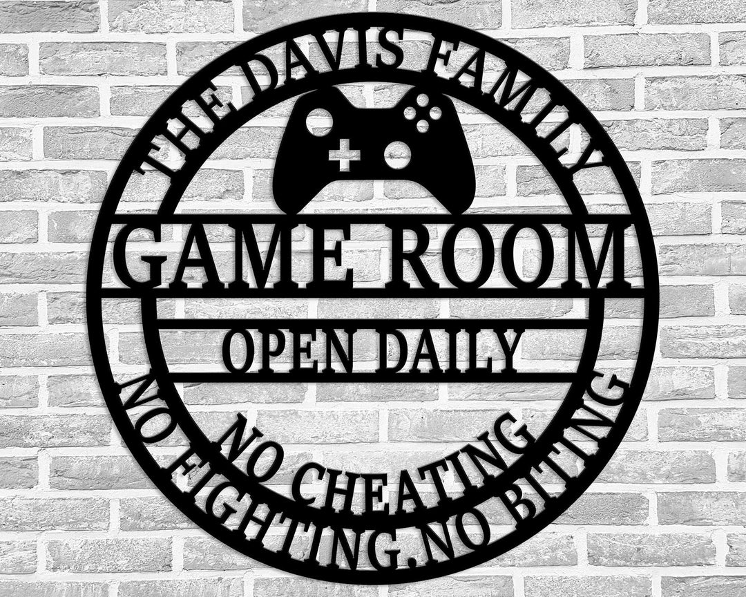 Personalized Gamer Name Metal Sign: Game Room Wall Decor - Etsy