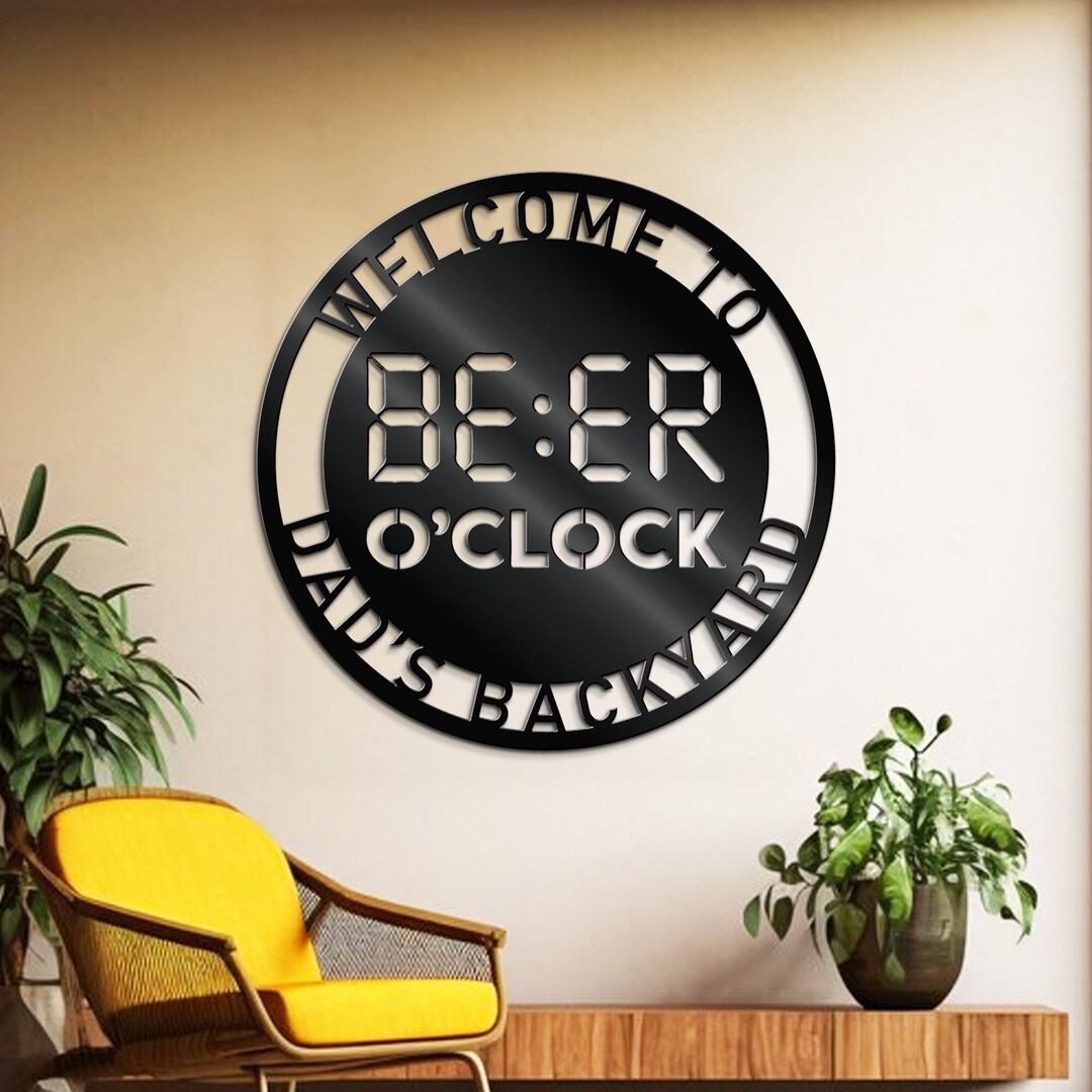 Personalized Metal Beer O'clock Sign - Bar Decor - Dad's Gift - Etsy