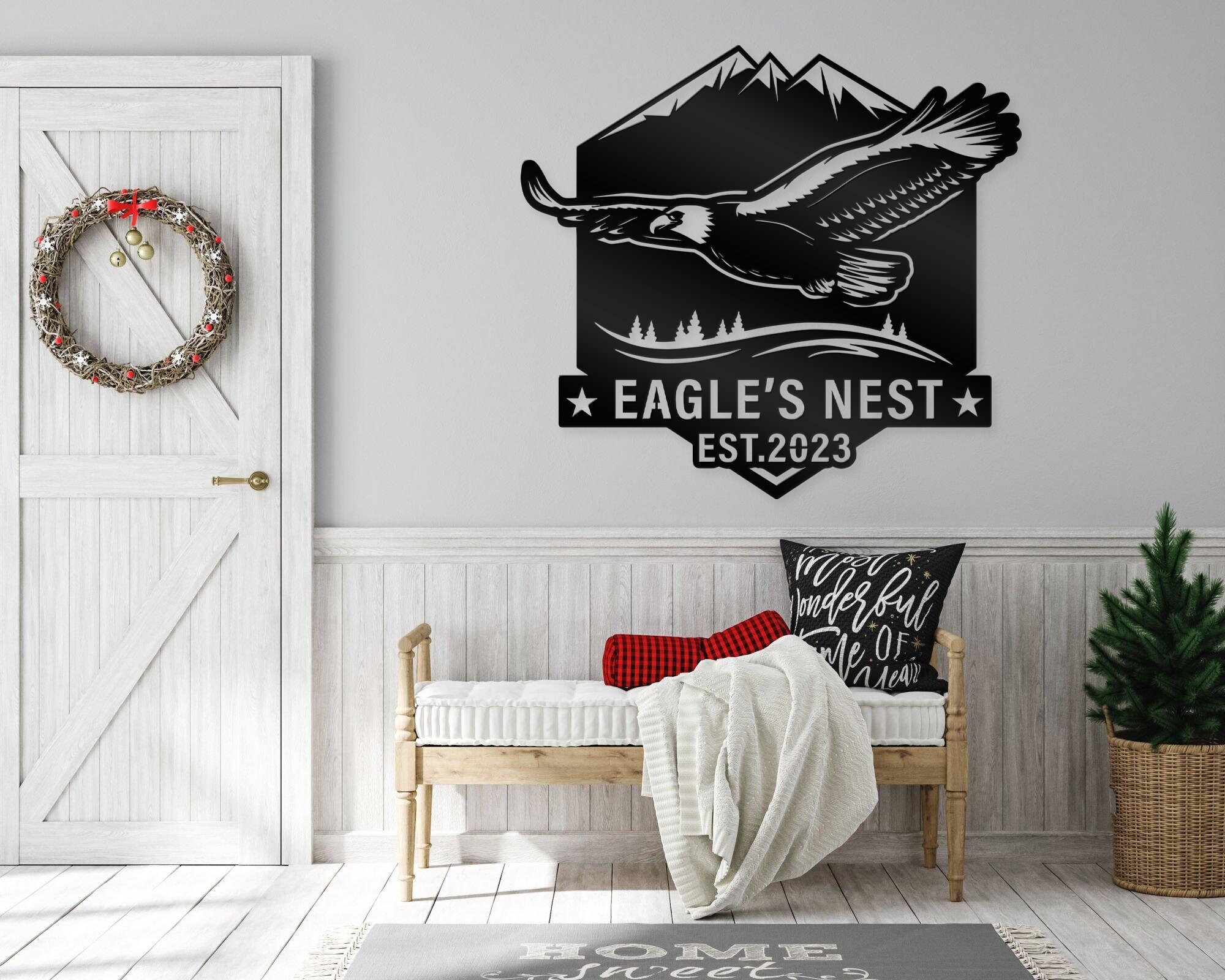 Customized Eagle's Nest Sign-bald Eagle Metal Wall Art - Etsy