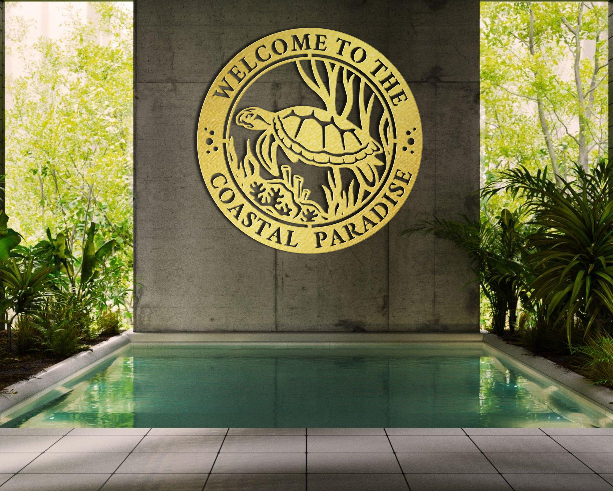 Personalized Sea Turtle Metal Sign-nautical Sea Turtle Wall - Etsy