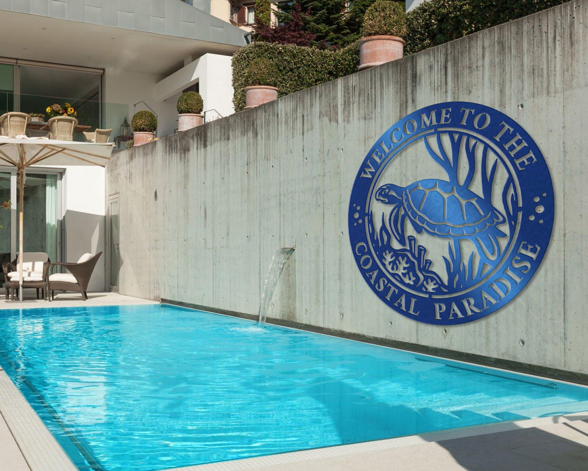 Personalized Sea Turtle Metal Sign-nautical Sea Turtle Wall - Etsy