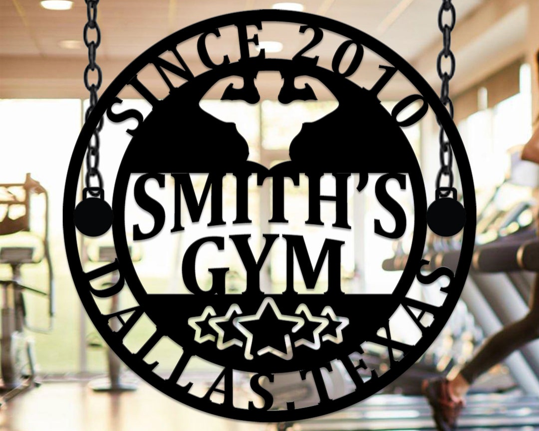 Custom Metal Gym Sign: Personalized Home Gym Wall Art - Etsy
