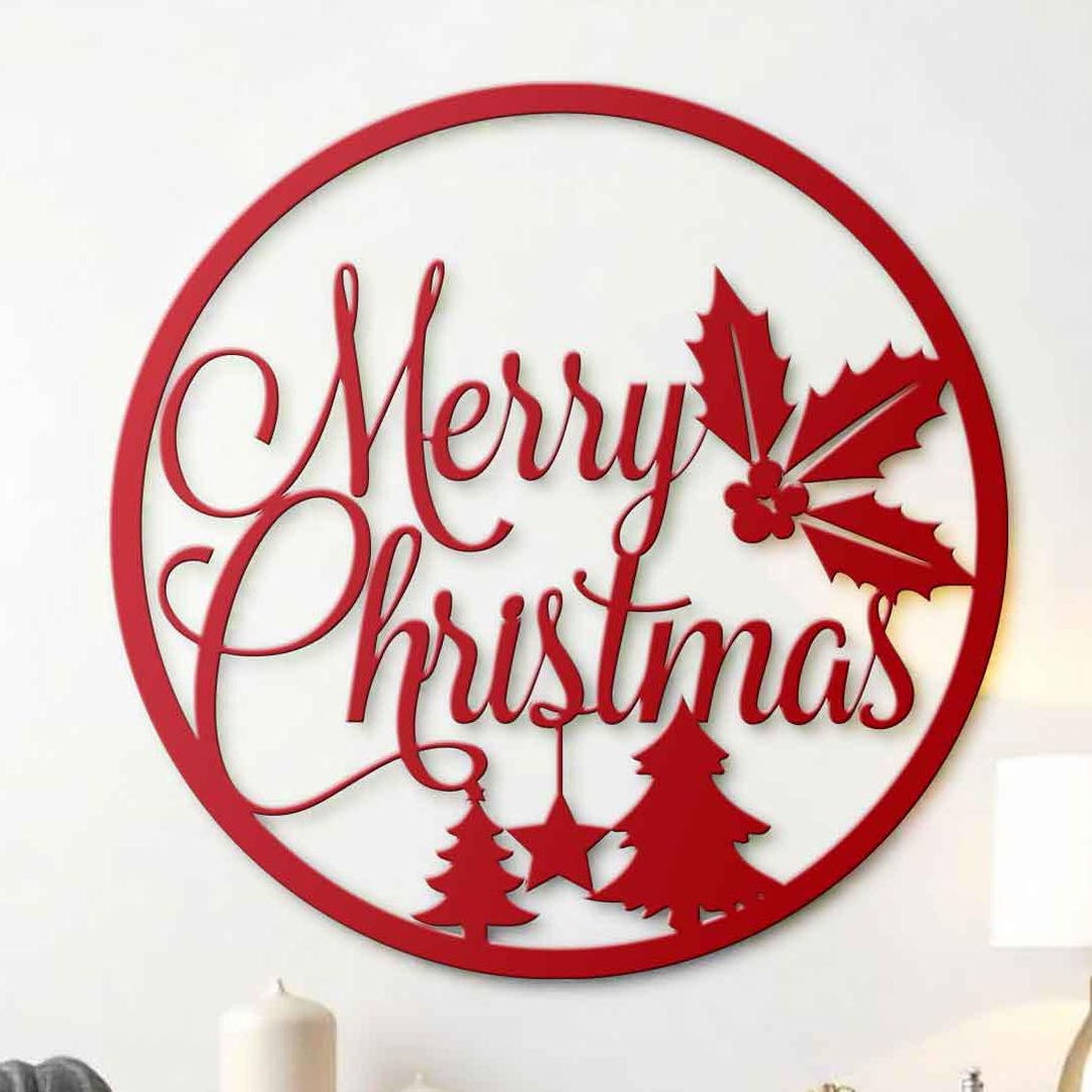Christmas Message Wall Decor Welcome Home Xmas Decor Merry Christmas ...