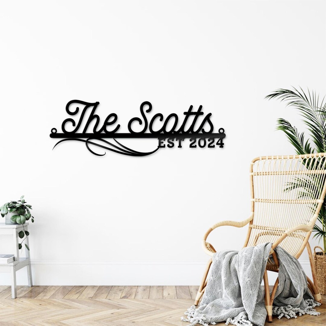 Custom Metal Script Words, Custom Wall Decoration, Personalized Name ...