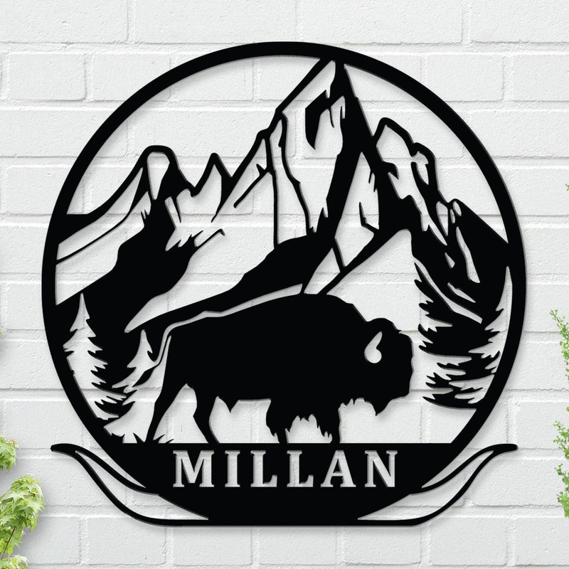 Metal Bison Sign - Etsy