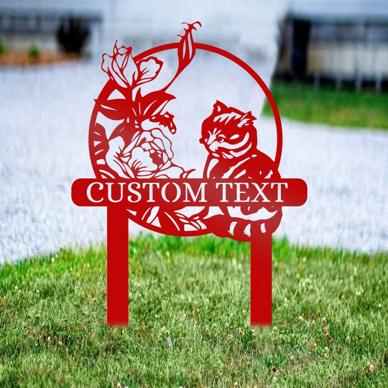 Cat Garden Sign - Etsy